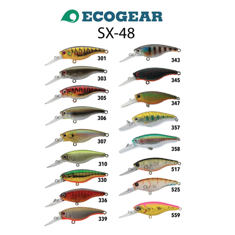 Ecogear SX48 Hardbody Fishing Lure Bream Lure