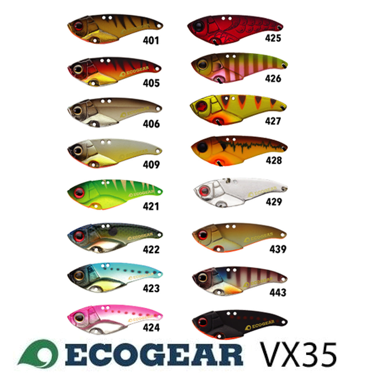 Ecogear VX35 Bream Blade 35mm Metal Vibe Fishing Lure
