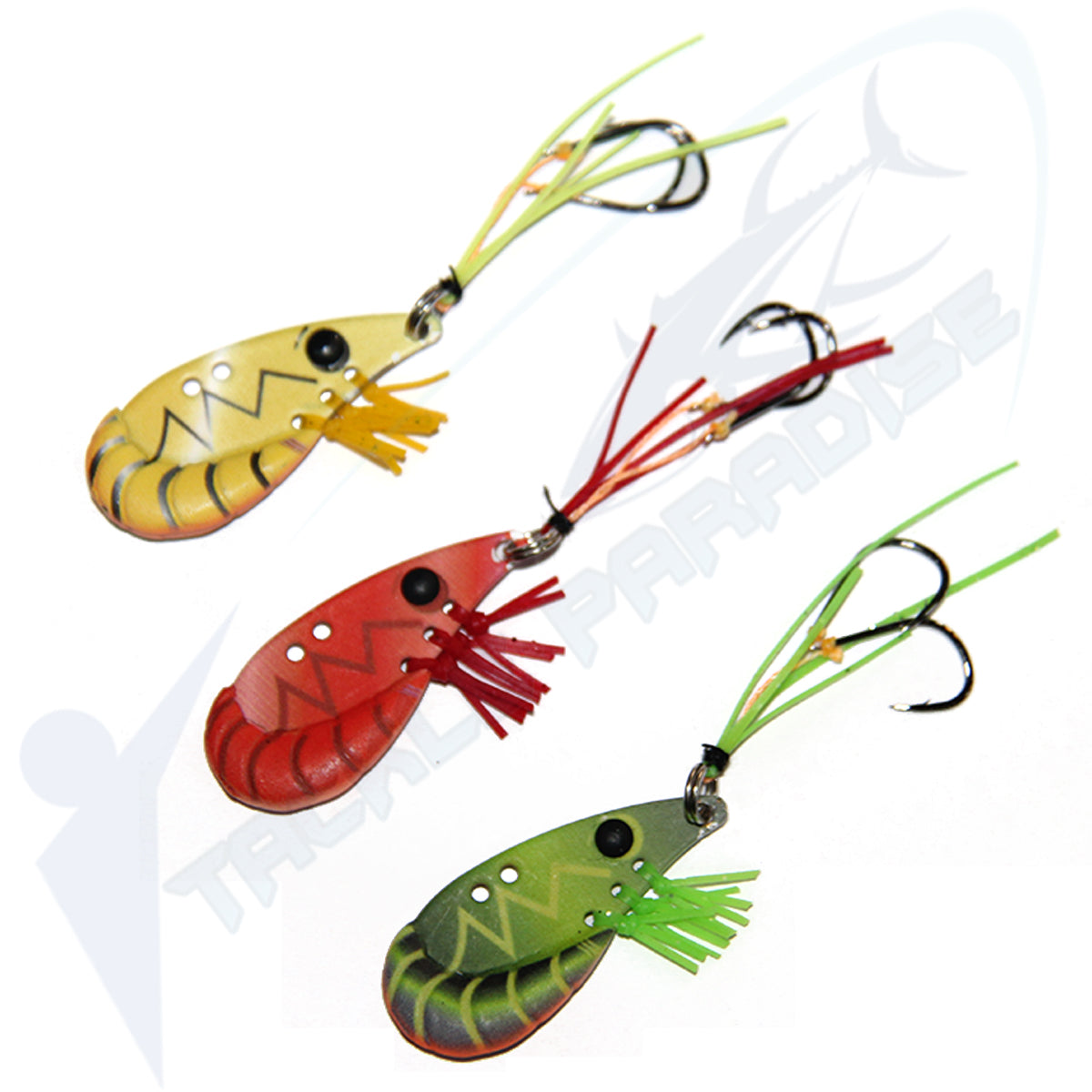 38mm Prawn Blades Bream Eco Blades Metal Vibes Vib ZX40 Gear Kegga Hooks